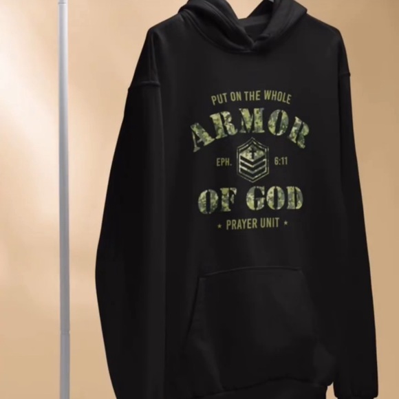 Boutique | Tops | Armor Of God Black Hoodie | Poshmark